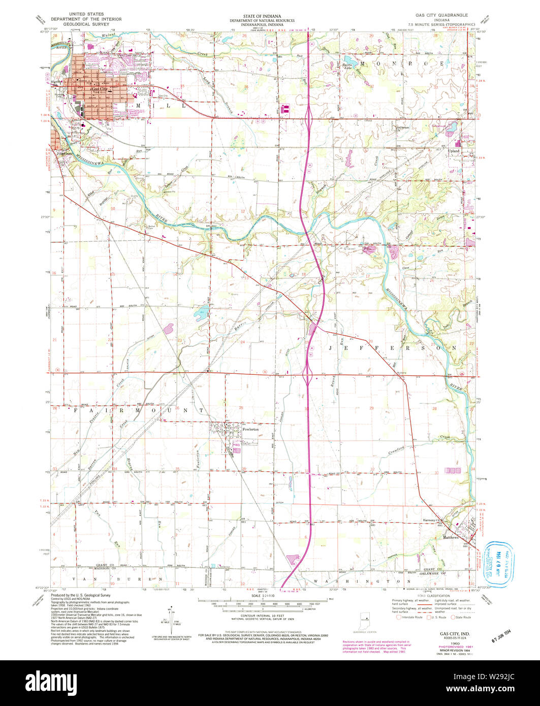 Gas city indiana map hi-res stock photography and images - Alamy