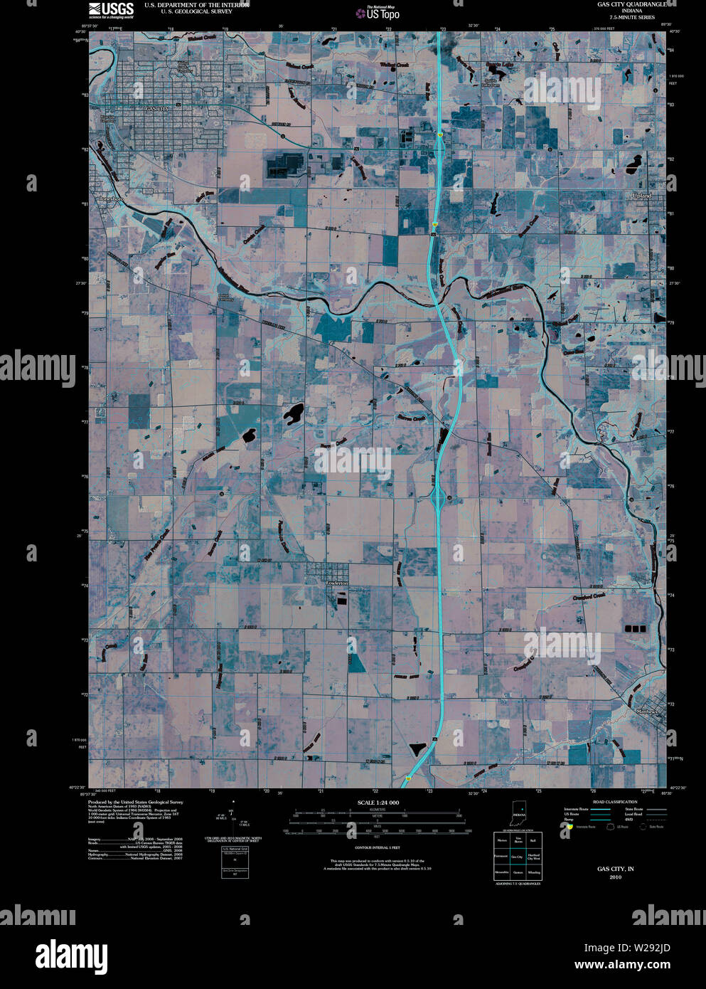 Gas city indiana map hi-res stock photography and images - Alamy