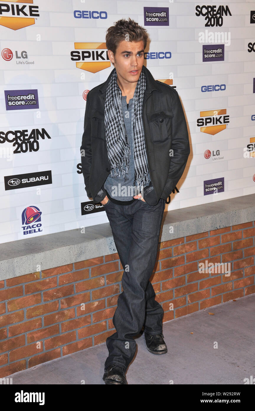 LOS ANGELES, CA. October 17, 2010: Paul Wesley at Spike TV's 2010 ...