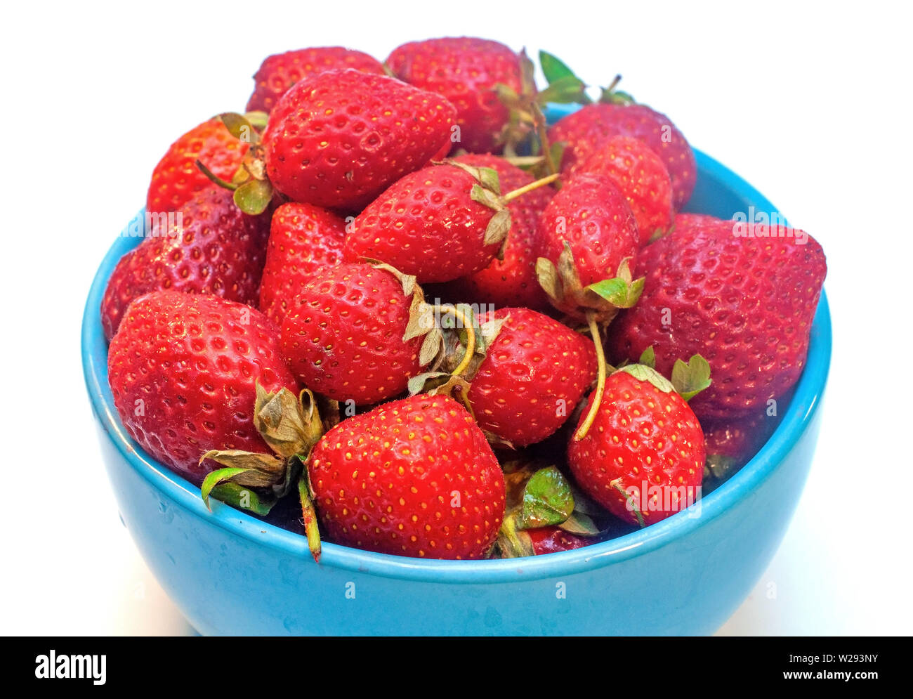 Strawberry slide in a plate isolated on white background Stock Photo ...