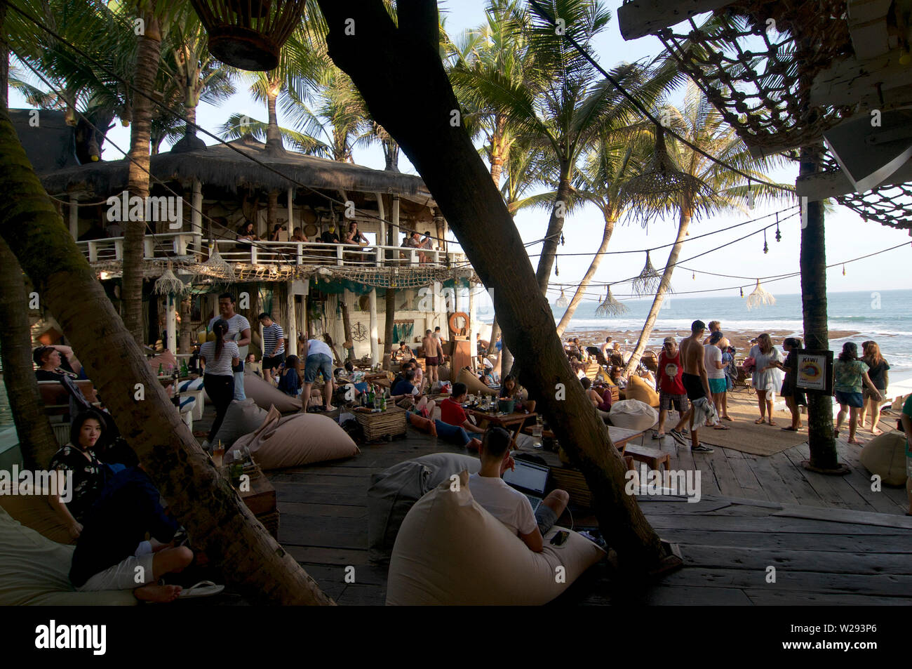 Canggu, Bali, Indonesia - 6th June 2019 : View on a beautiful beach ...