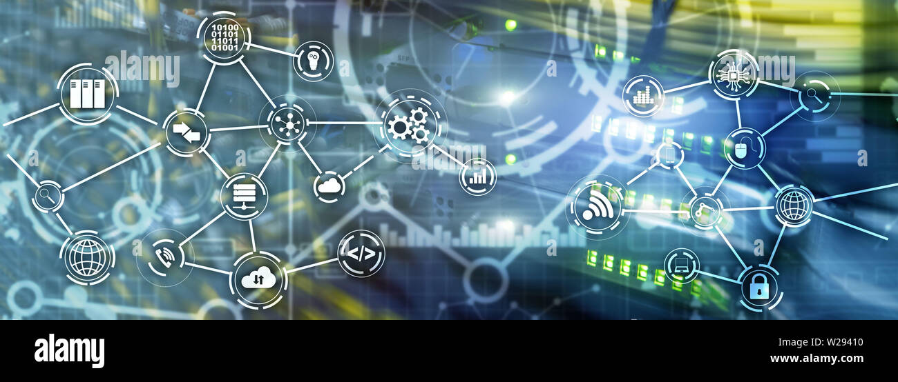 Universal Electronics Technology Background. Internet Concept of global ...