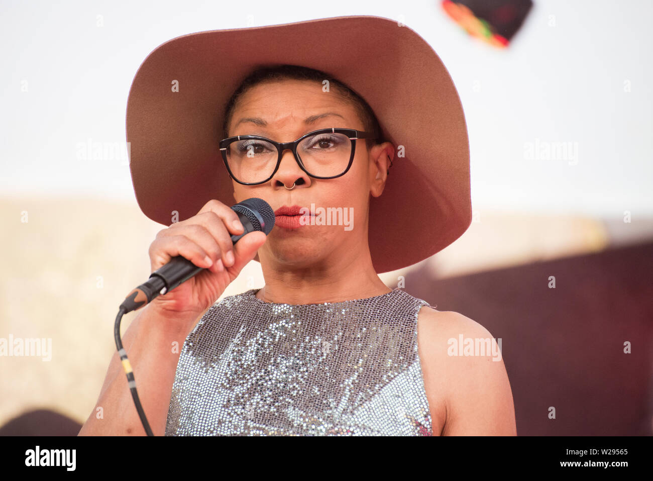 Turku, Finland. 6th July 2019. American singer songwriter Nicole Willis ...
