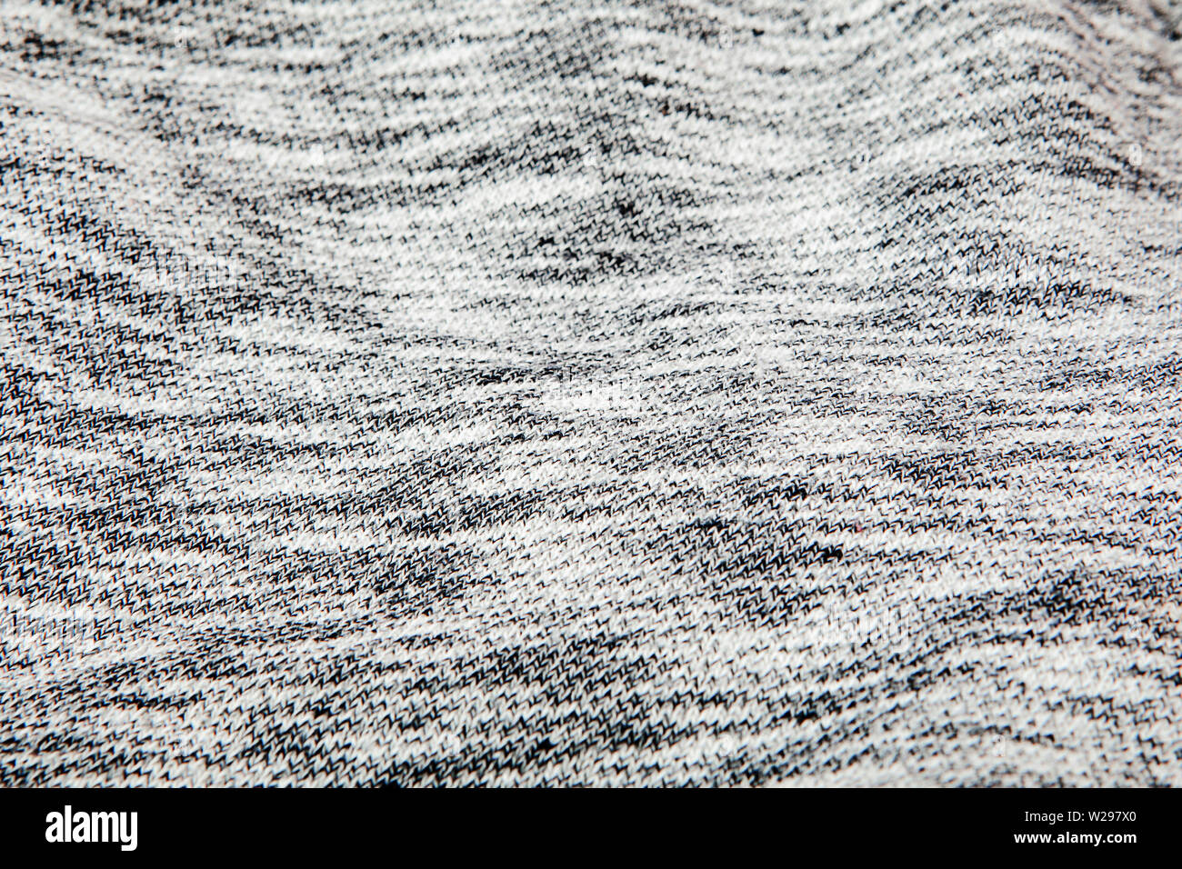 Real heather grey knitted fabric made of synthetic fibres textured ...