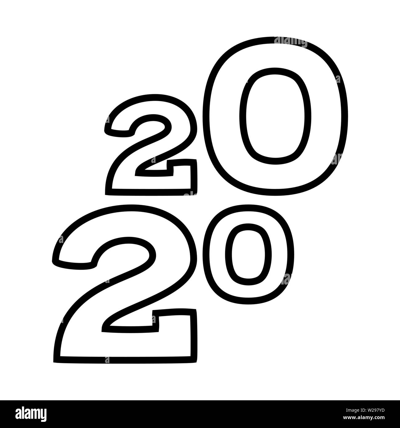 New year 2020 merry Black and White Stock Photos & Images - Alamy