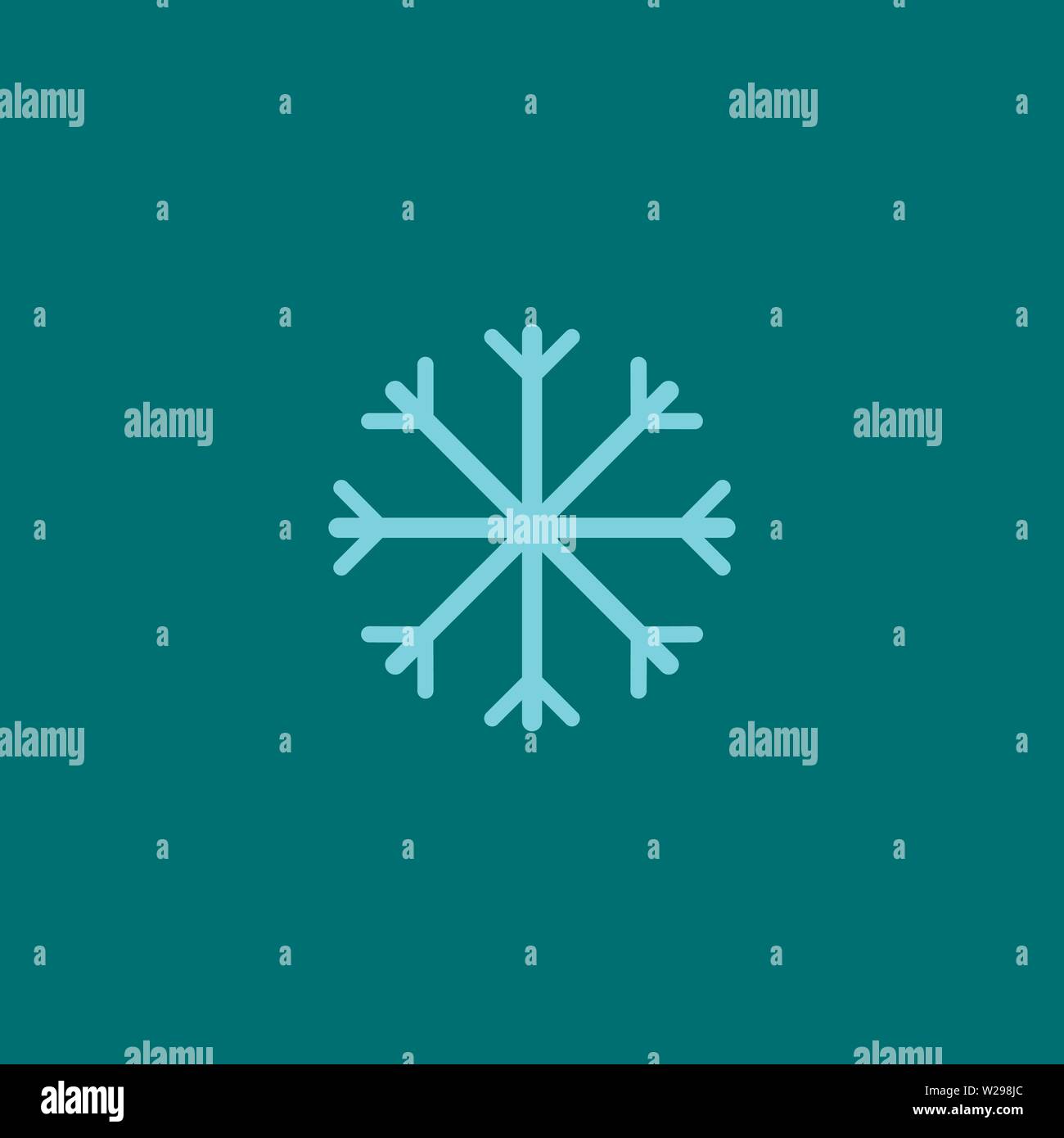Snowflake vector icon. Snow pictogram. Winter symbol. Element for your ...