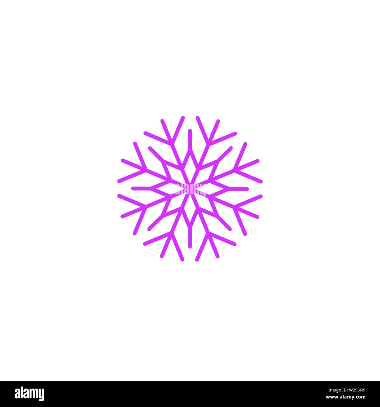 Snowflake vector icon. Snow pictogram. Winter symbol. Element for your ...