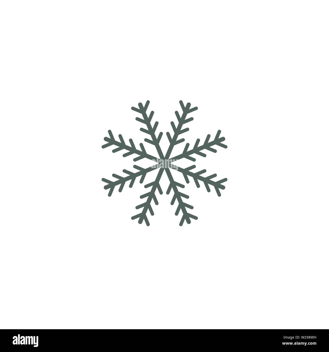 Snowflake vector icon. Icons isolated on a white background. Element ...
