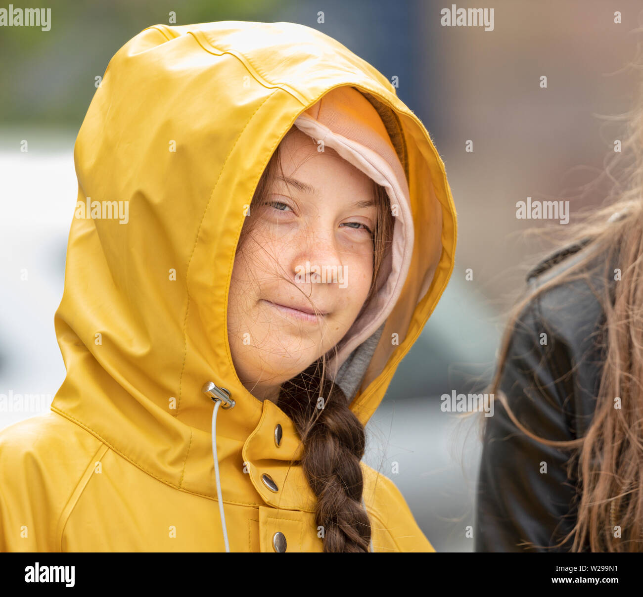 Stockholm, Sweden. 5 July, 2019. 16-year-old Swedish climate activist ...