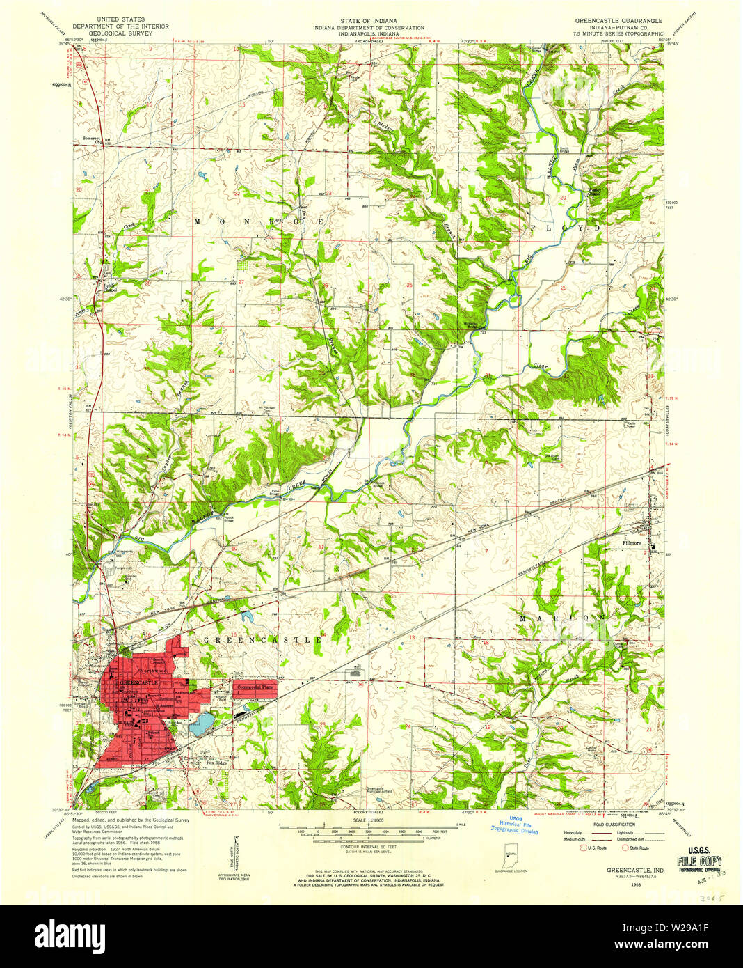 Map of greencastle hi-res stock photography and images - Alamy