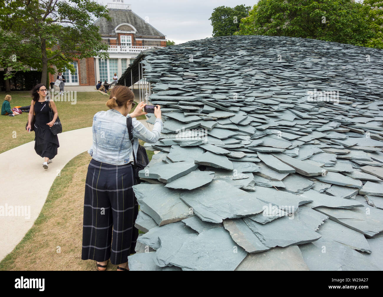 Cumbrian Slate tiles on the Serpentine Gallery Pavilion 2019 designed ...