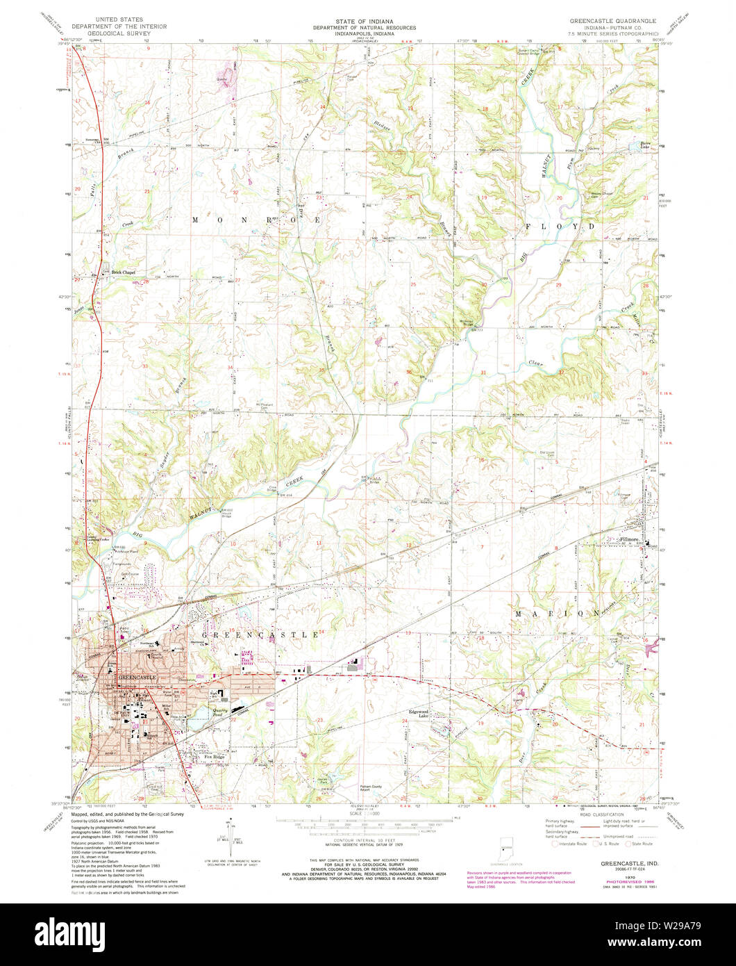 Map of greencastle hi-res stock photography and images - Alamy