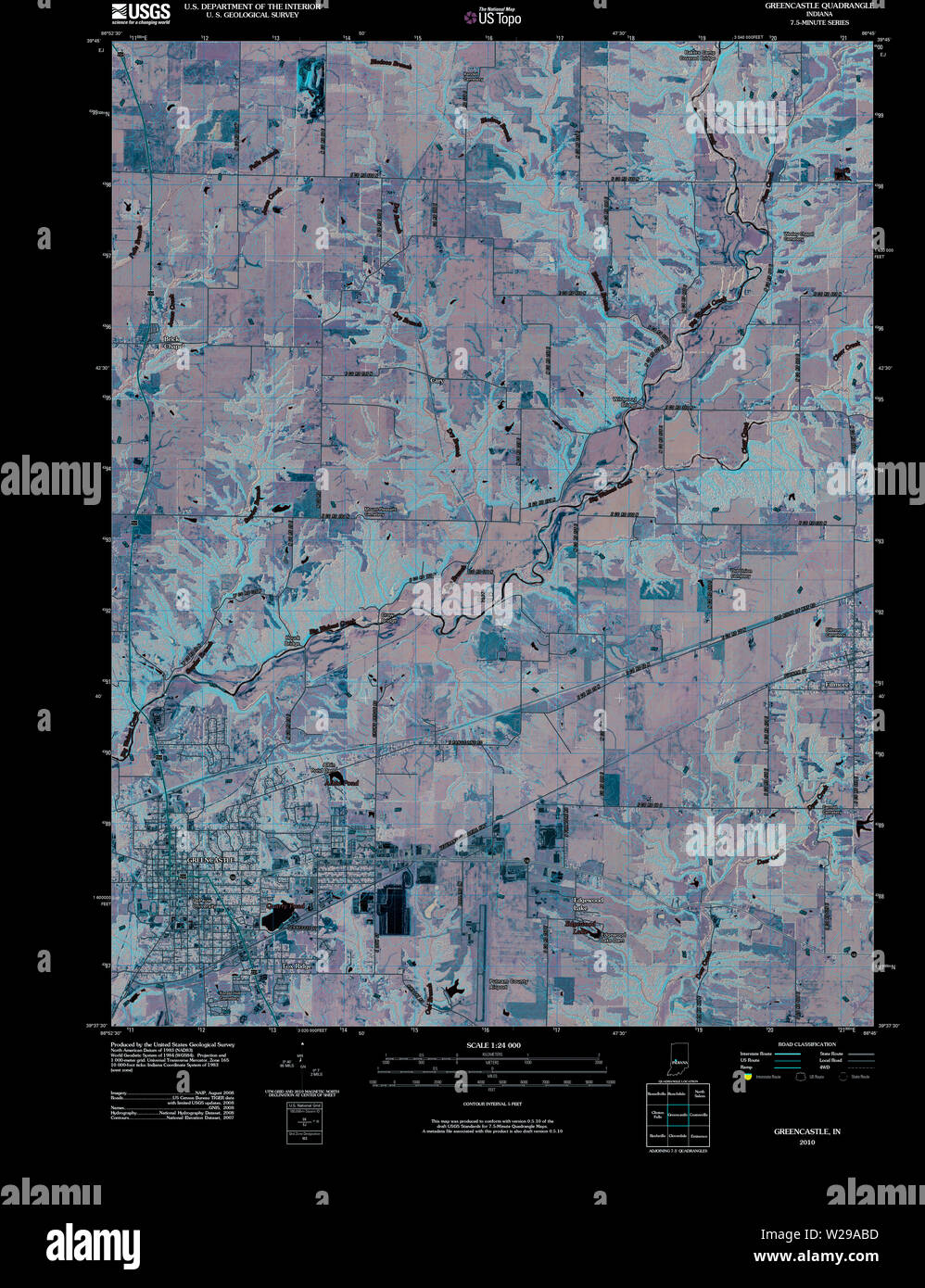 Map of greencastle hi-res stock photography and images - Alamy