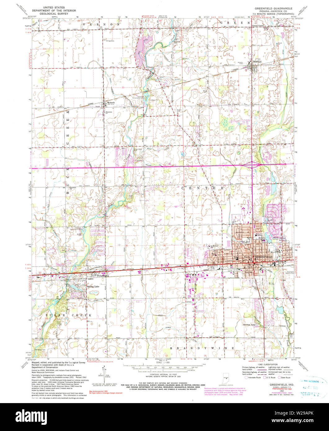 Greenfield map Cut Out Stock Images & Pictures - Alamy