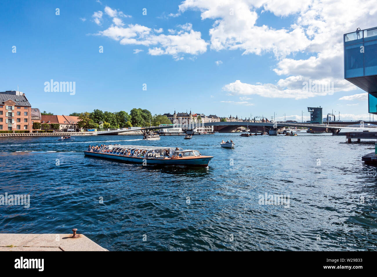 The new pedestrian and bicycle bridge Lille Langebro crossing ...