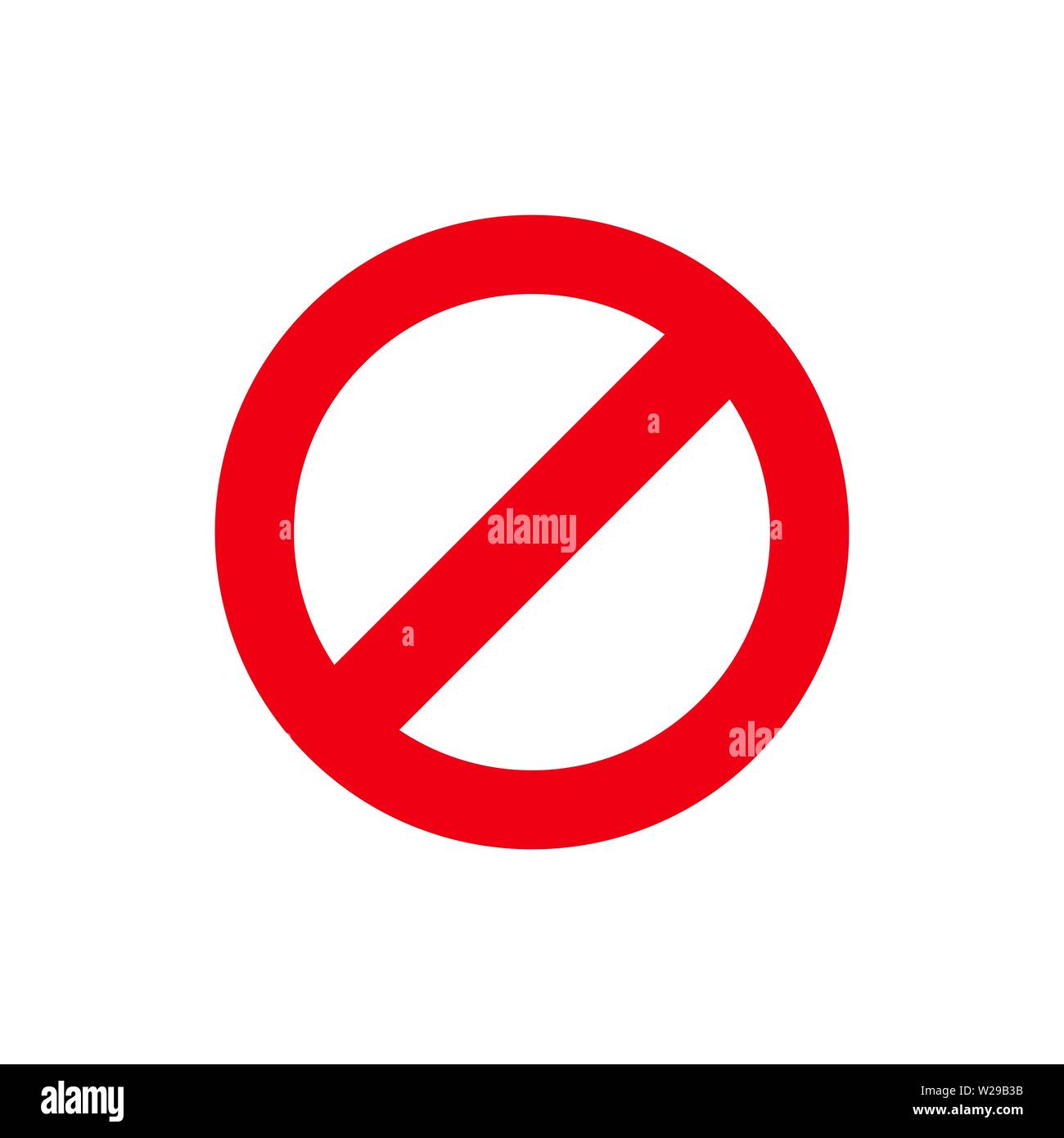 Not Allowed icon. flat illustration of Not Allowed vector icon for web ...