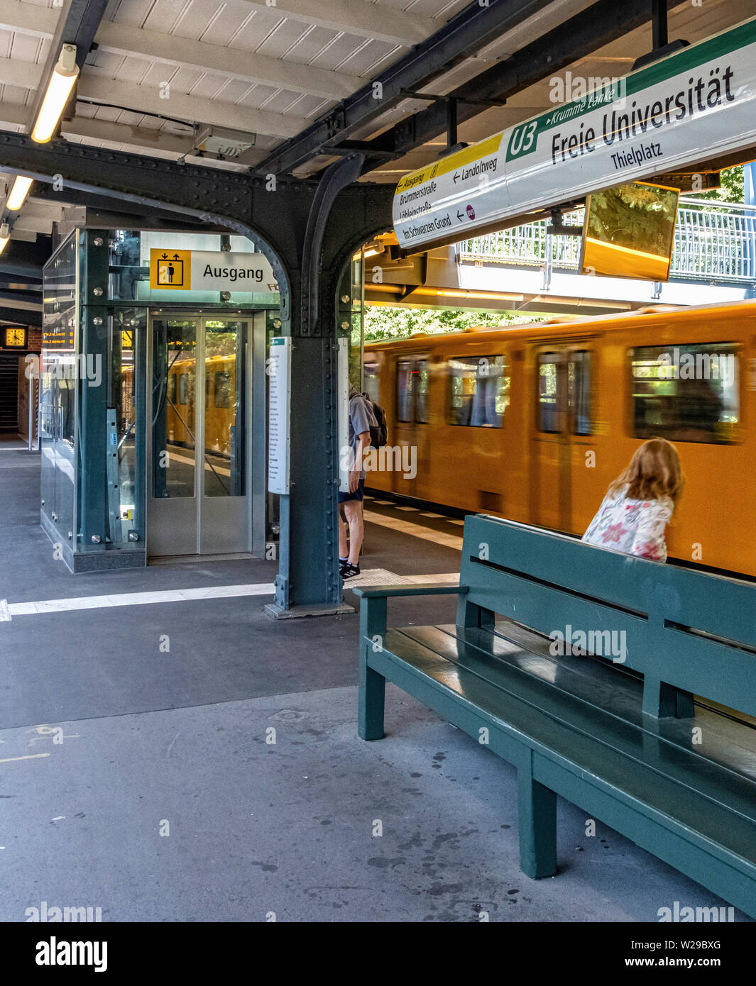 Freie Universität Thielplatz U-bahn underground railway station serves ...
