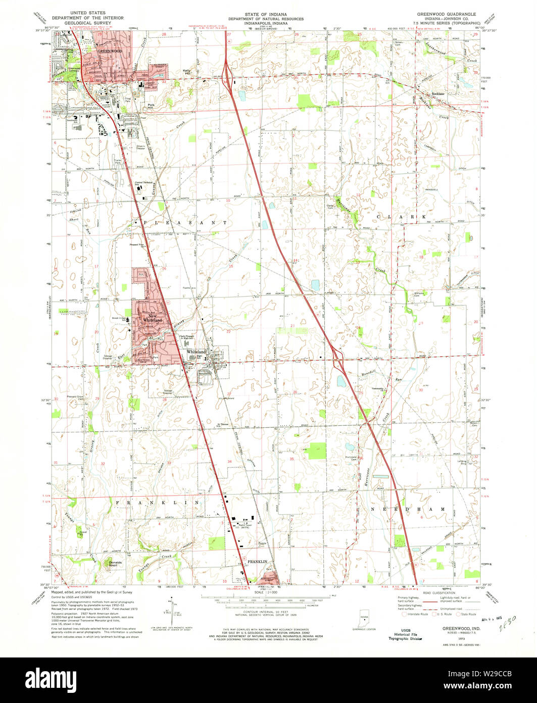 Map of greenwood Cut Out Stock Images & Pictures - Alamy