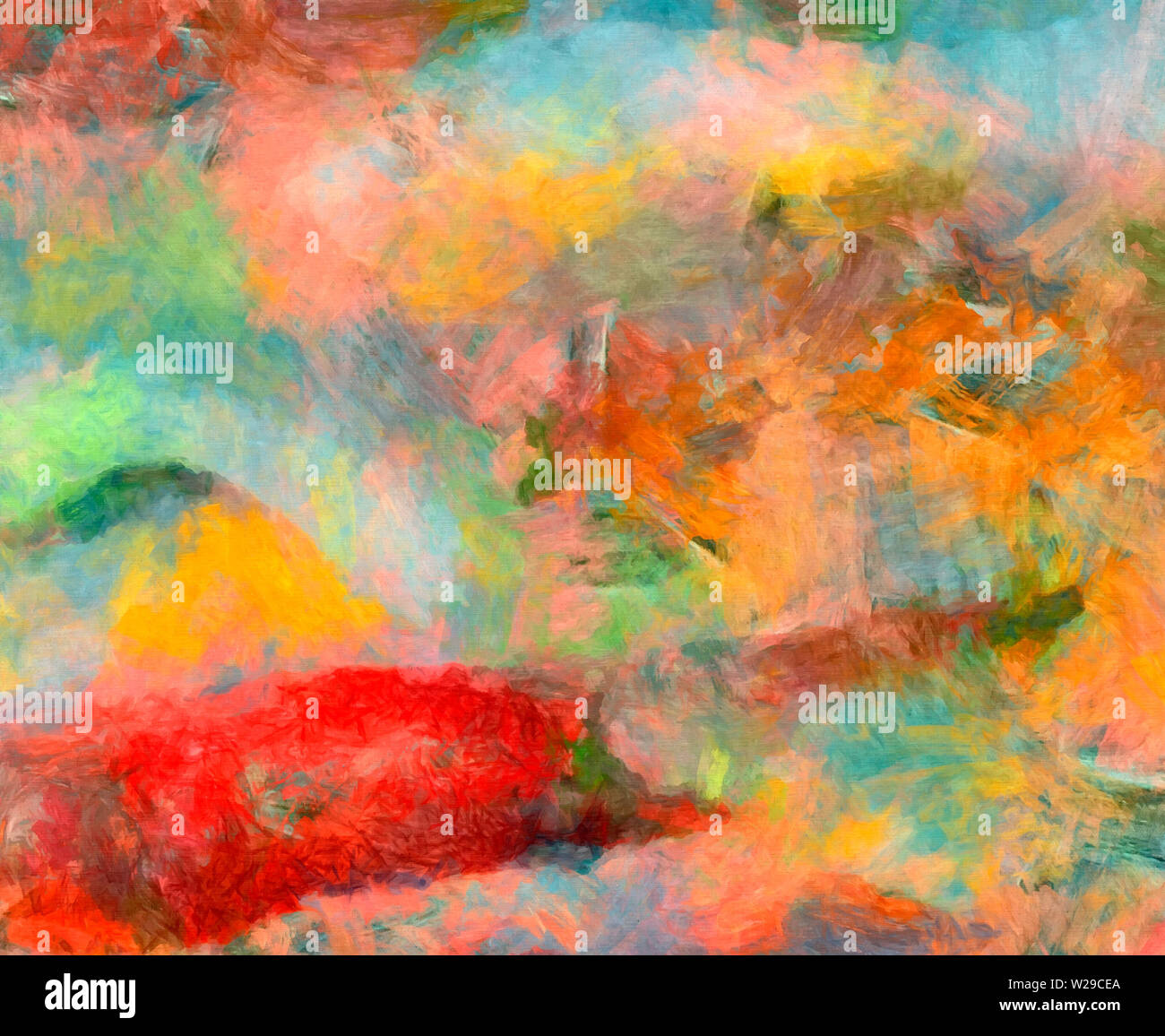 Creative art pattern in warm fun colors, design background painting in ...