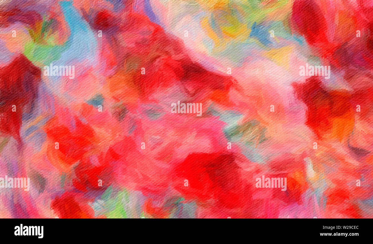 Creative art pattern in warm fun colors, design background painting in ...