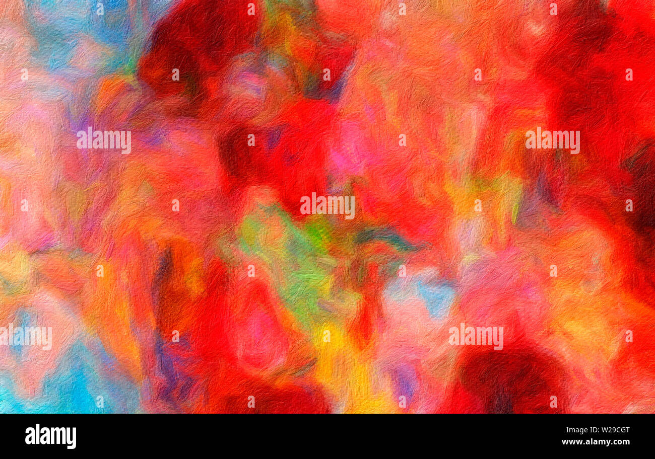 Creative art pattern in warm fun colors, design background painting in ...