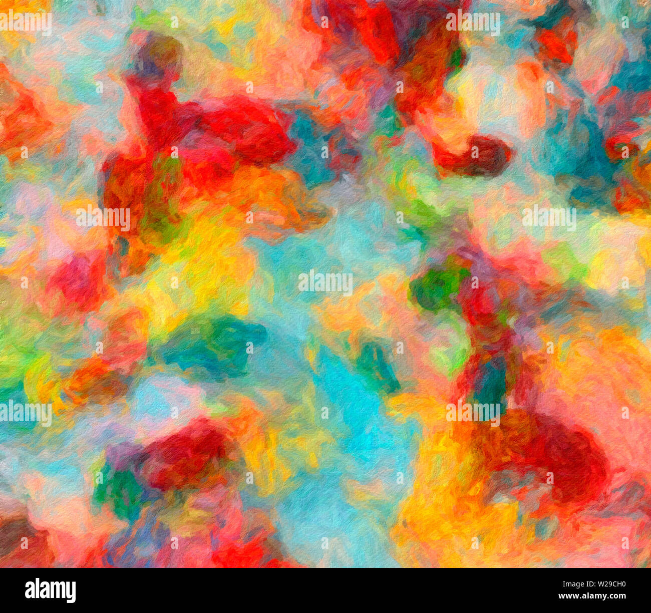 Creative art pattern in warm fun colors, design background painting in ...