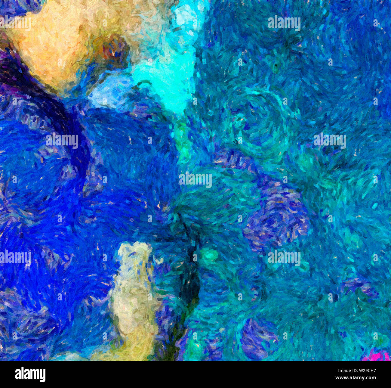 Creative art pattern in warm fun colors, design background painting in ...