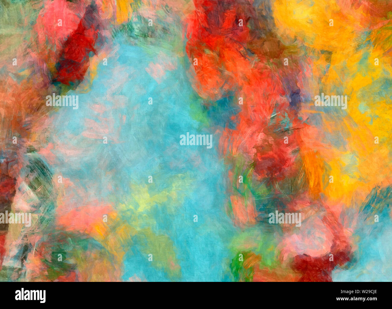 Creative art pattern in warm fun colors, design background painting in ...