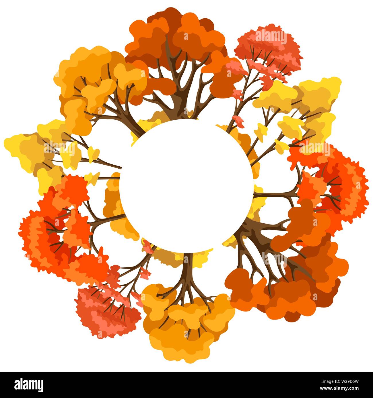 Autumn background with stylized trees Stock Vector Image & Art - Alamy
