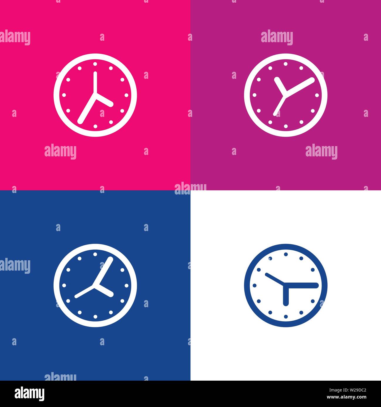 Time set icon. Colorful illustration hours vector icons for the web ...