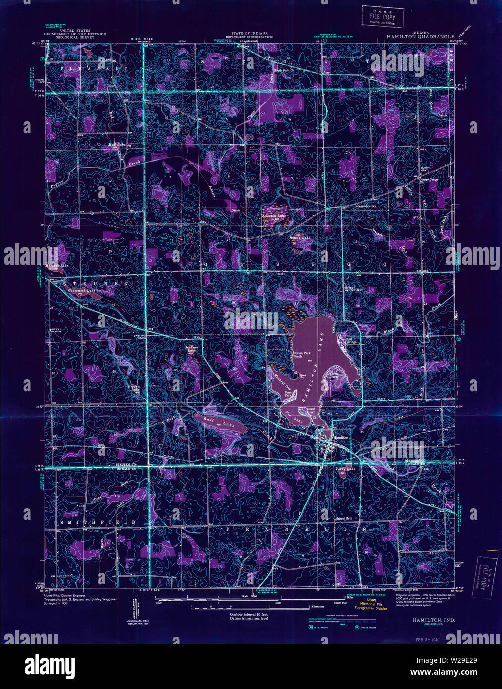 Hamilton indiana map hi-res stock photography and images - Alamy