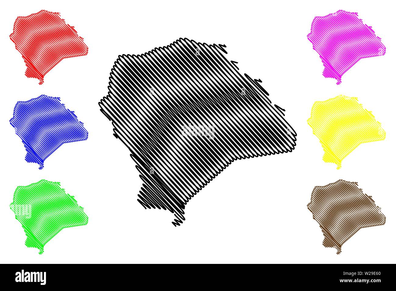 Yamoussoukro (Ivory Coast, Republic of Cote dIvoire) map vector ...