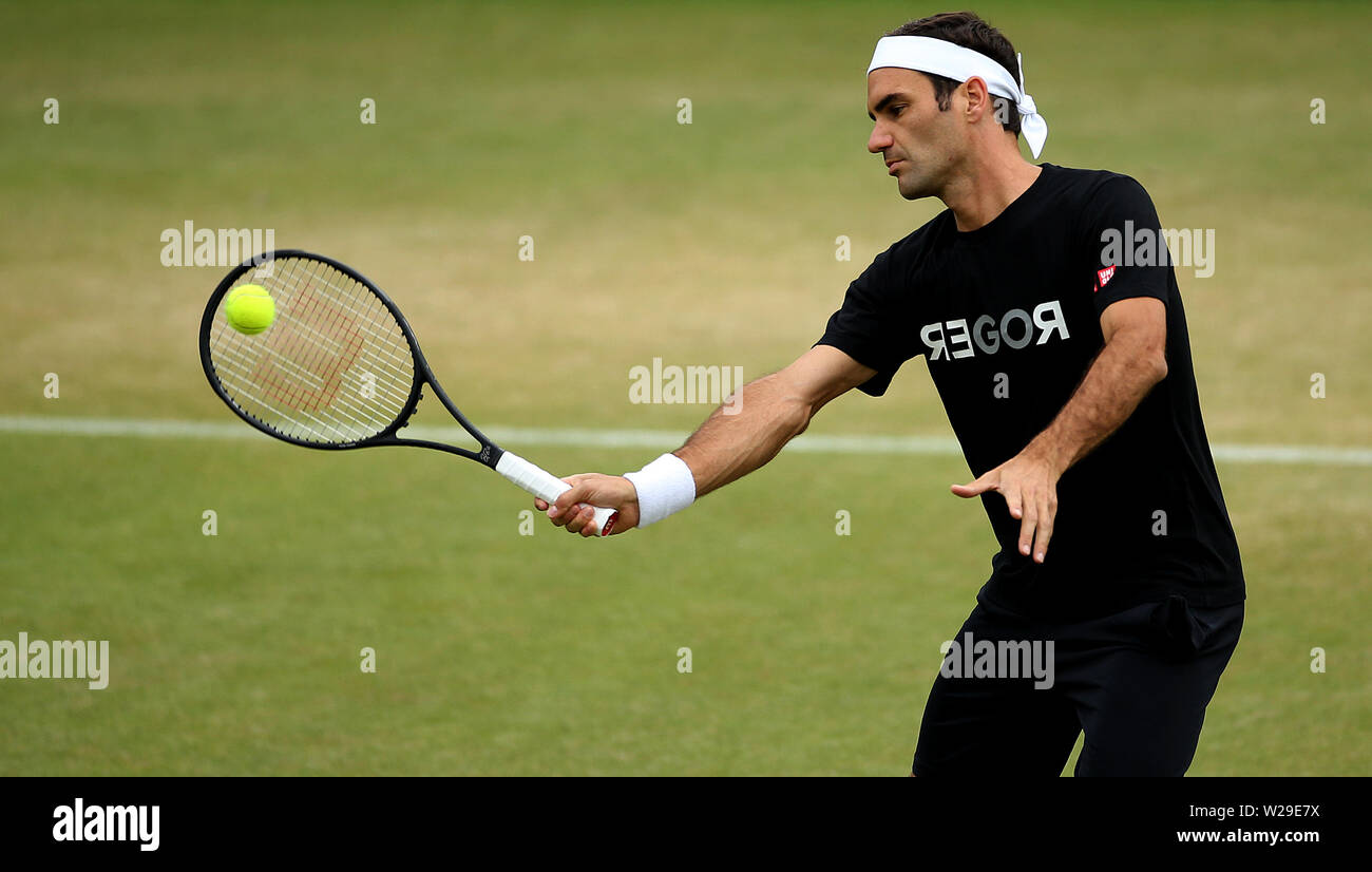 Roger Federer during practices on Middle Sunday Practice of the ...