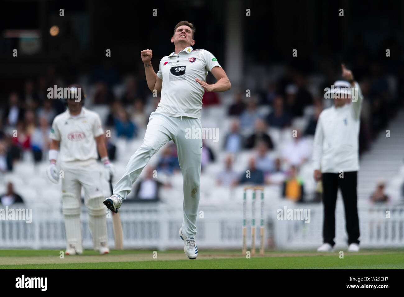 LONDON, United Kingdom. 07th July, 2019. Harry Podmore of Kent Cricket ...