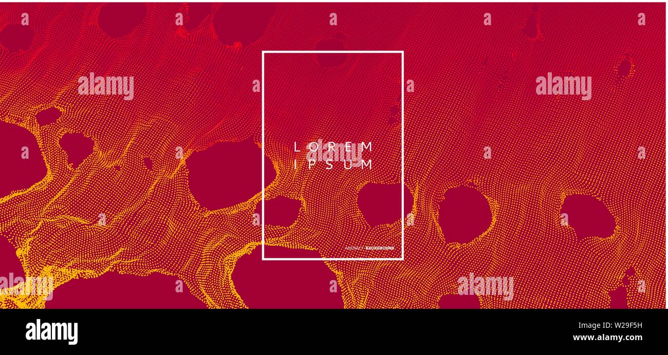 Abstract Grid Background With Hole Array With Dynamic Particles