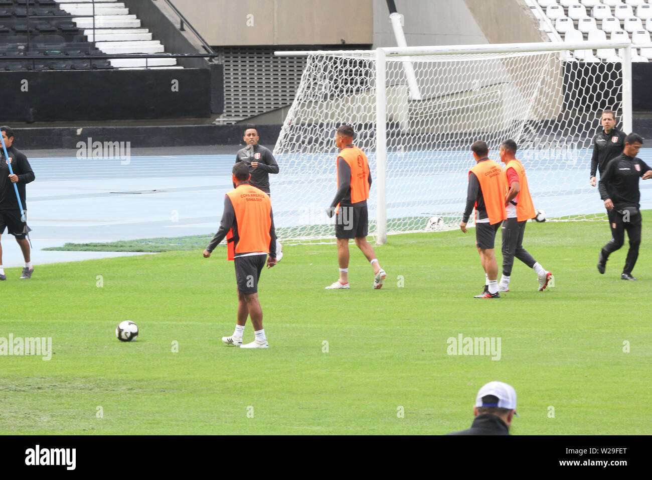 Botafogo, Brazil. 06th July, 2019. The training of the Peruvian team at ...