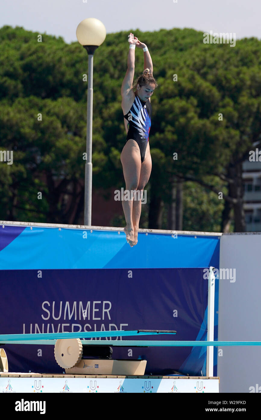 Naples, Italy. 06th July, 2019. Diver seen during 3m women Springboard ...