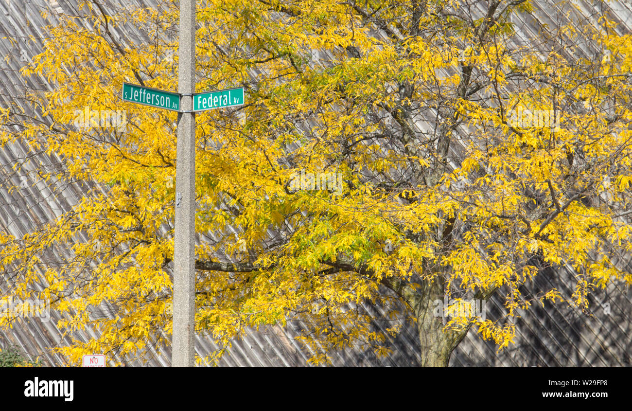 Intersection road sign hi-res stock photography and images - Alamy