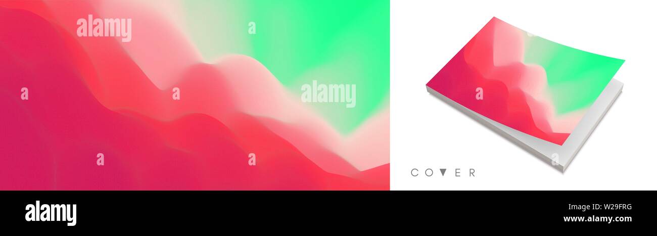 Realistic book mockup. Cover design template. Perspective view. 3d ...