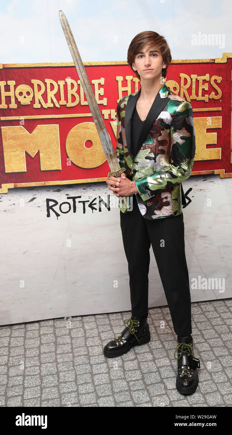 Sebastian Croft attending the premiere of Horrible Histories The Movie ...