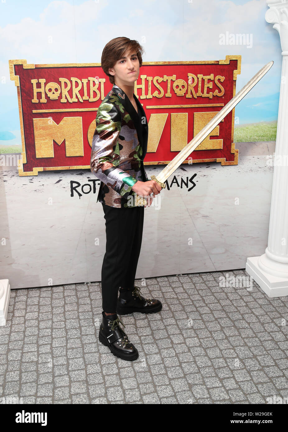 Sebastian Croft attending the premiere of Horrible Histories The Movie ...