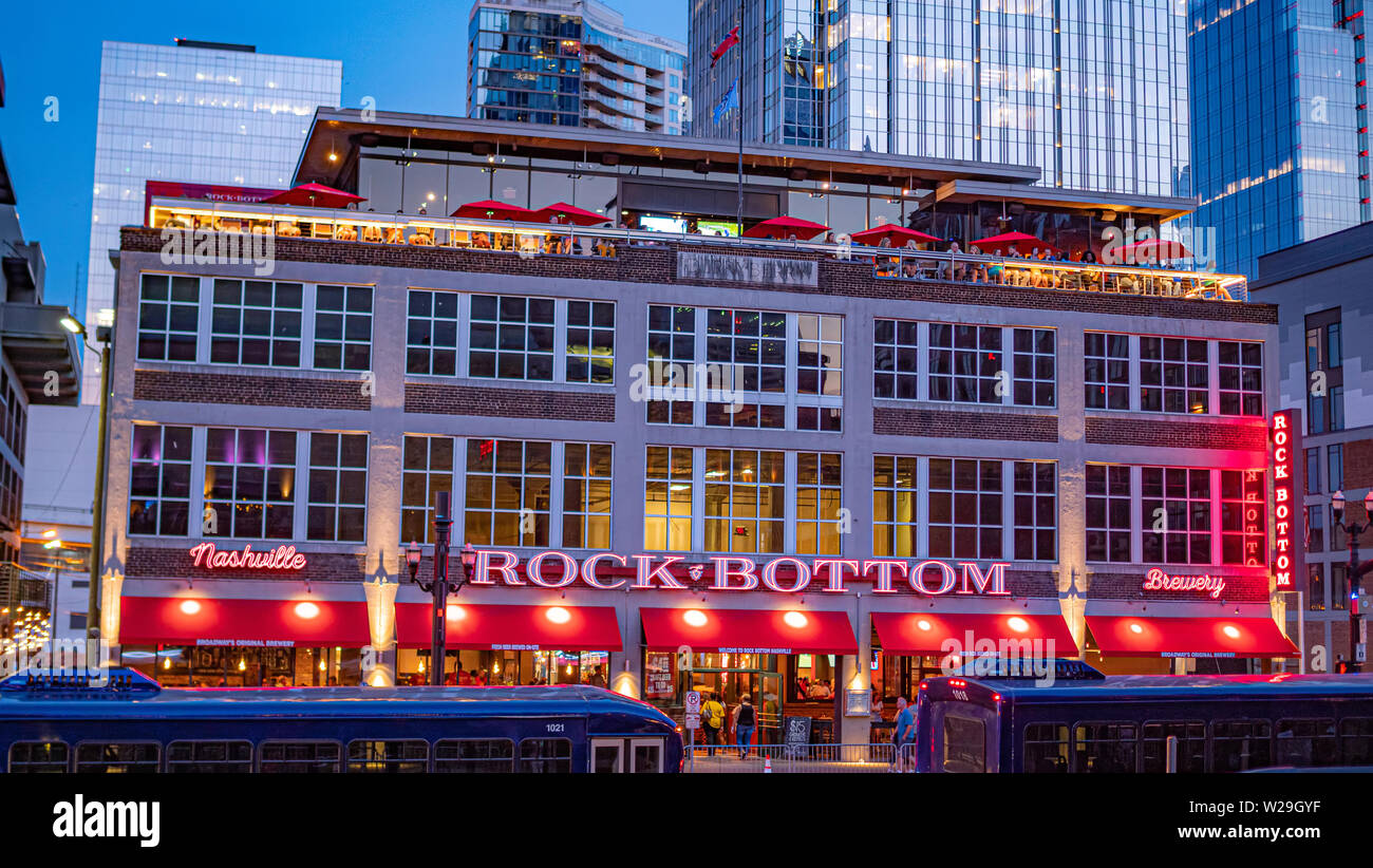 The famous Rock Bottom Bar in Nashville - NASHVILLE, USA - JUNE 15 ...