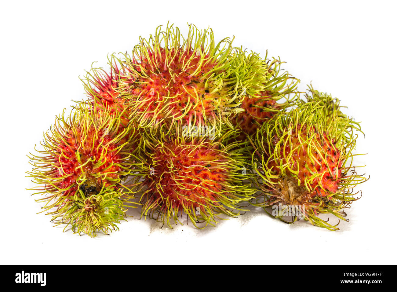 Red rambutan sweet delicious fruit isolated on white background Stock ...