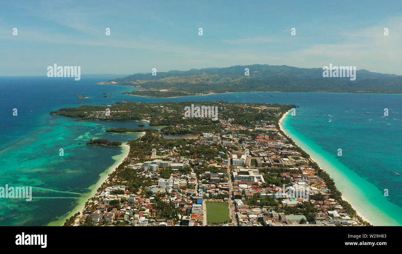 Boracay island from the top of the philippines hi-res stock photography ...