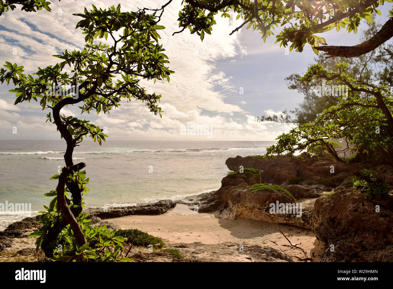 Hidden beach in Tonga Stock Photo - Alamy