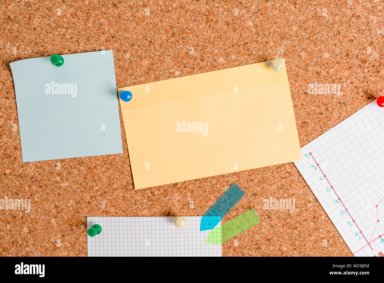 Corkboard color size paper pin thumbtack tack sheet billboard notice ...