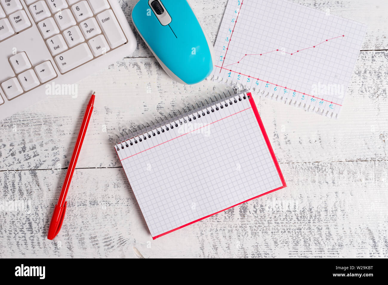 Wood desk office appliance computer equipaments chart numbers paper ...