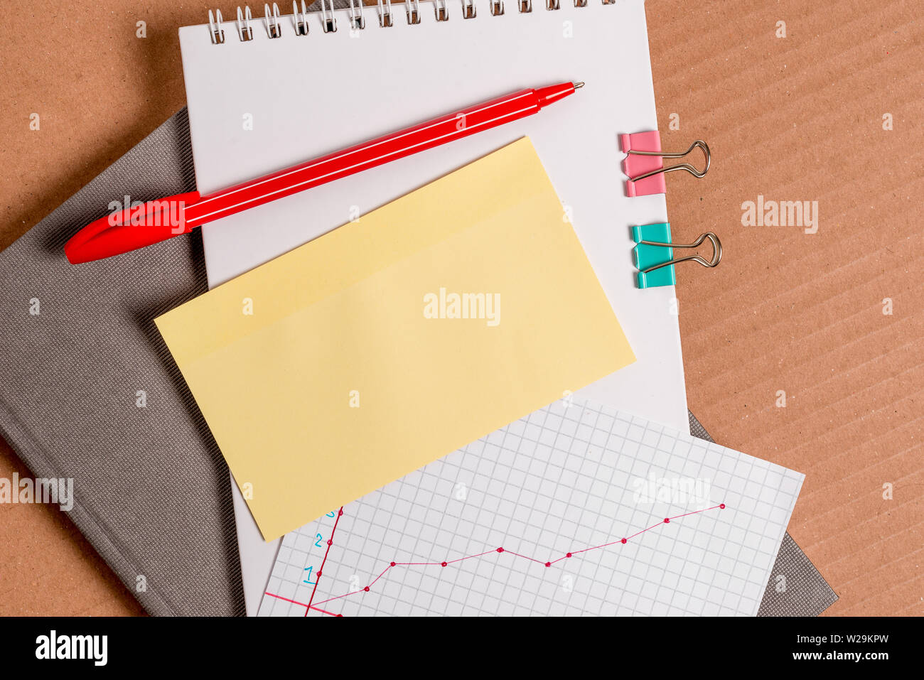 Desk notebook paper office cardboard paperboard study supplies table ...