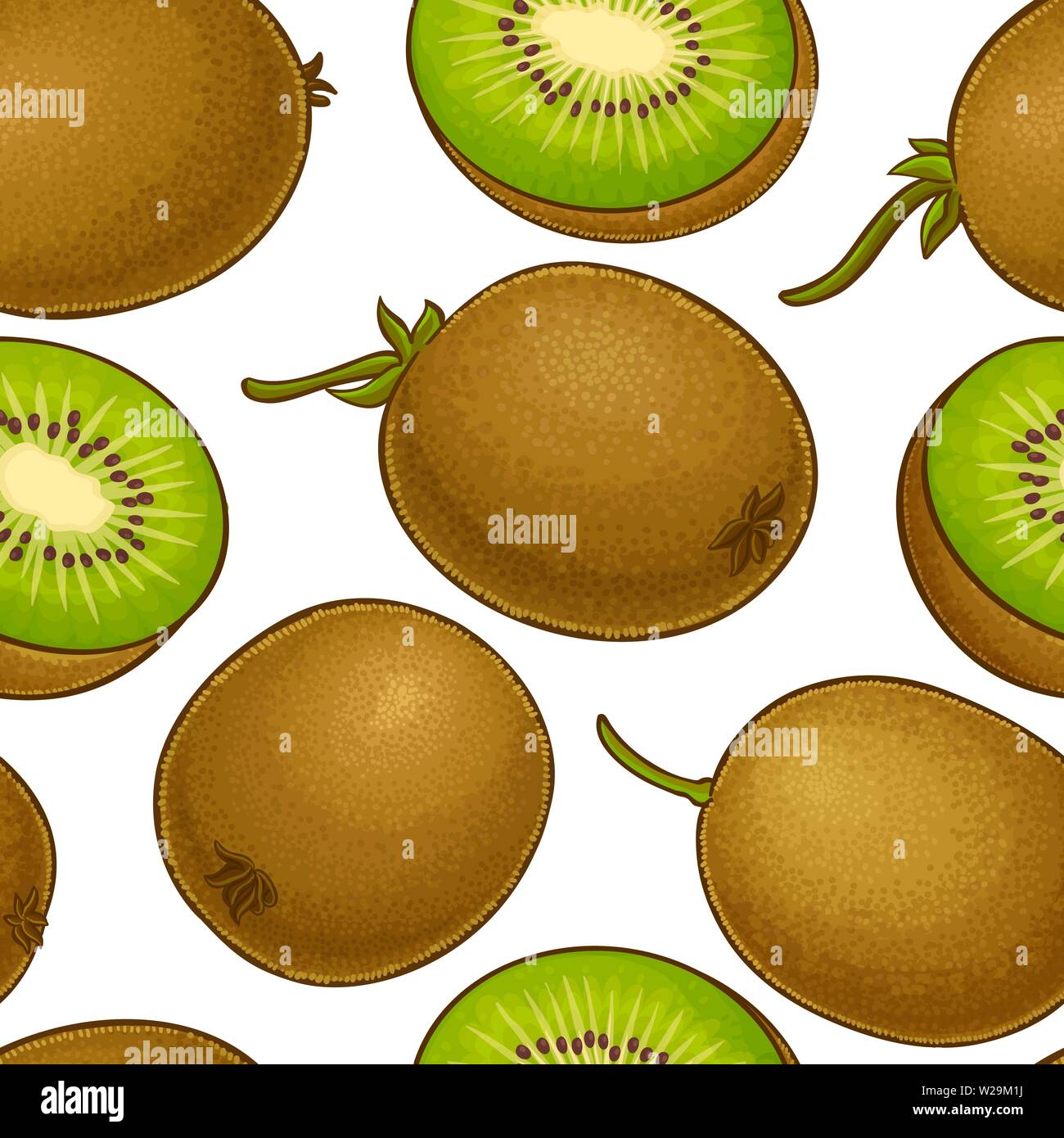 kiwi vector pattern on white background Stock Vector Image & Art - Alamy