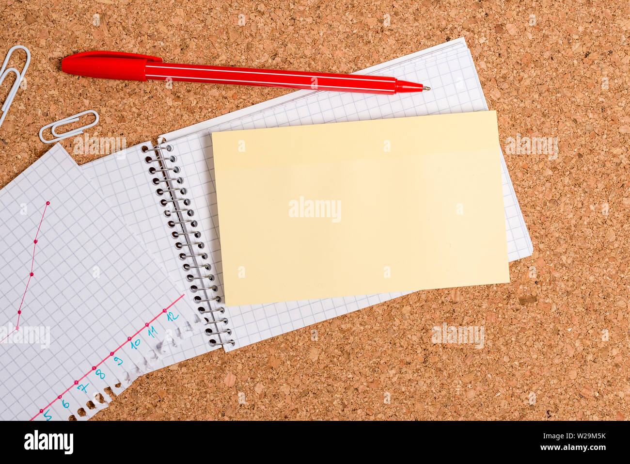 Desk notebook paper office cardboard paperboard study supplies table ...